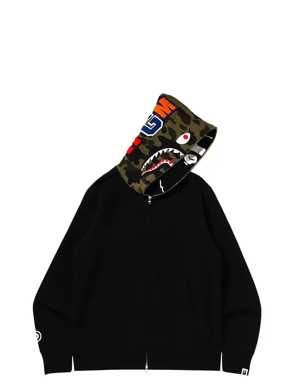 A BATHING APE Crazy Face Full Zip Hoodie - Black