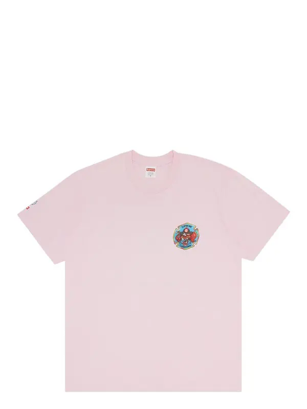 Supreme Fdny Engine 9 Tee 'light - Pink
