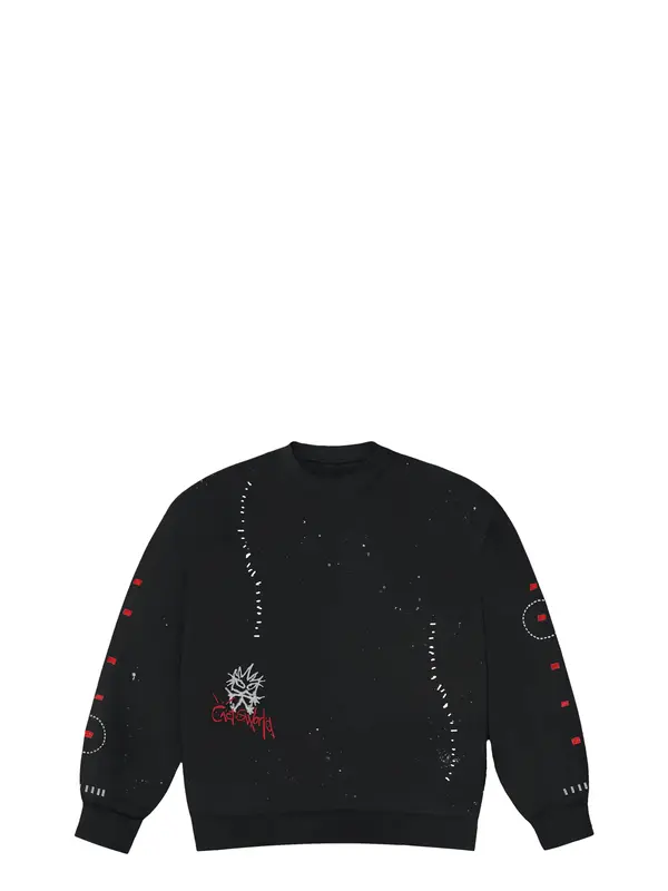CACTUS JACK BY TRAVIS SCOTT Stitched Crewneck - Black