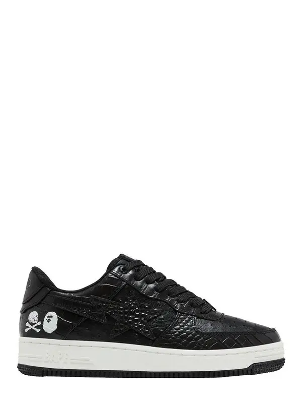 BAPE Neighborhood X Sta Crocodile & Ostrich Sneakers - Black