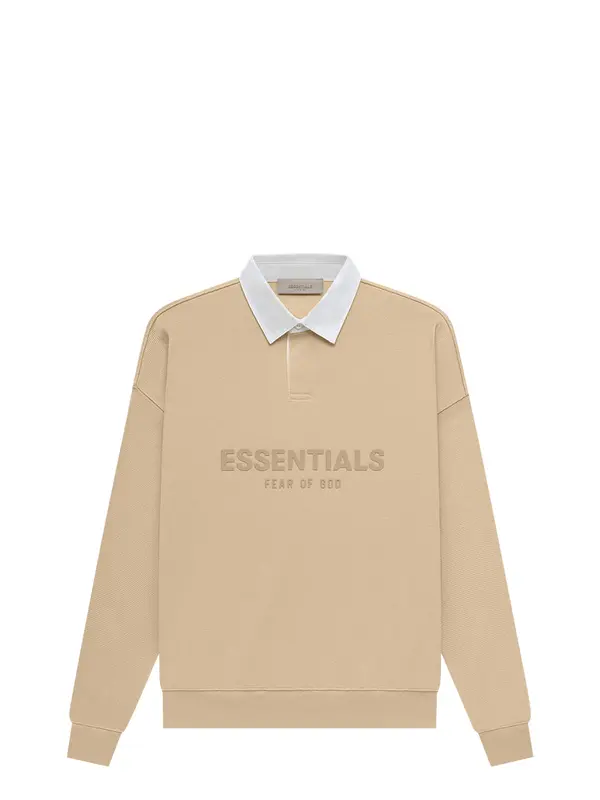 Fear Of God Waffle Henley Rugby - Cream