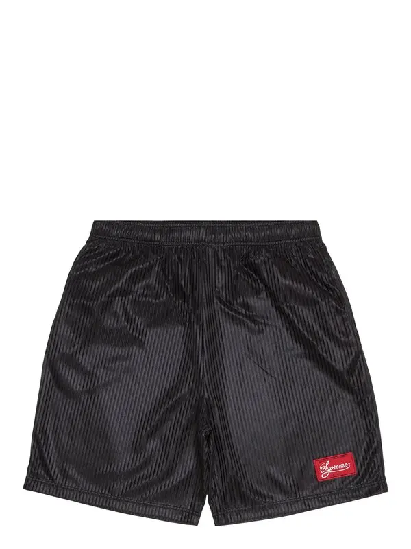 Supreme Gradient Mesh Stripe Baggy Short - Black