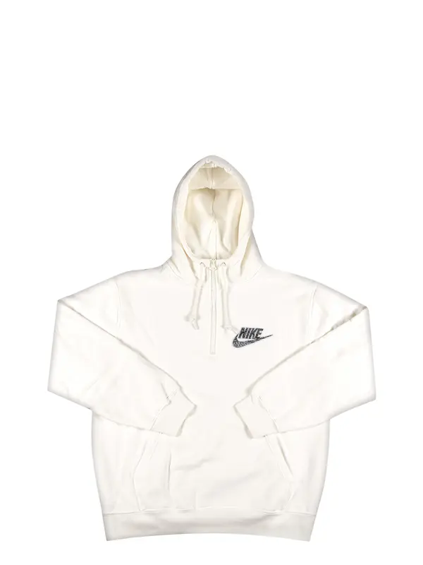 Supreme X Nike Half Zip Hooded Sweatshirt - White