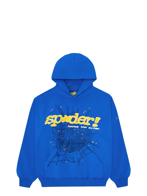 SP5DER Printed Hoodie - Blue
