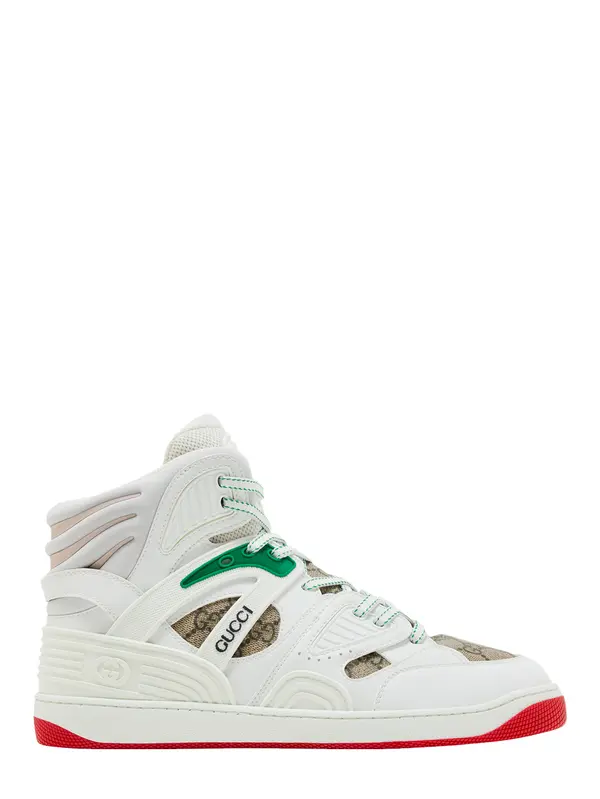 Gucci Basket High-top Sneakers - White