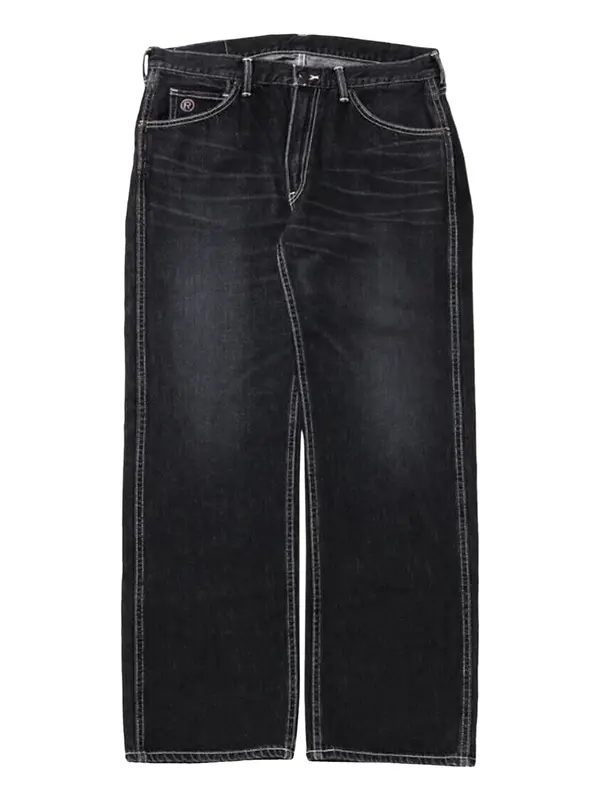 A BATHING APE Relaxed Fit Denim Pants - Black