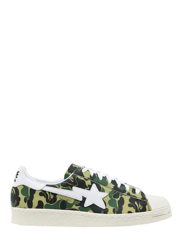 Adidas Bape X Superstar 80s Abc Camo Sneakers - Green