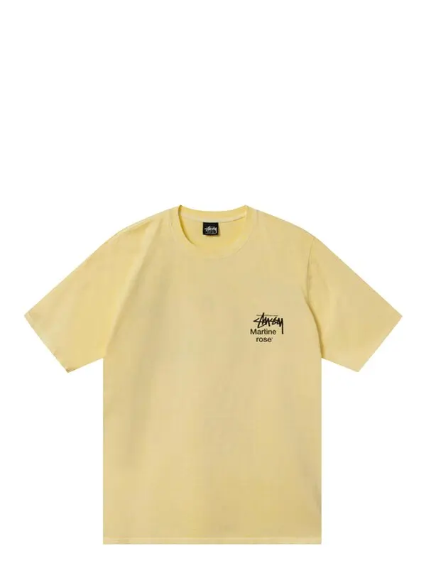 StÜssy X Martine Rose Collage Pigment Dyed Tee 'lemon - Yellow