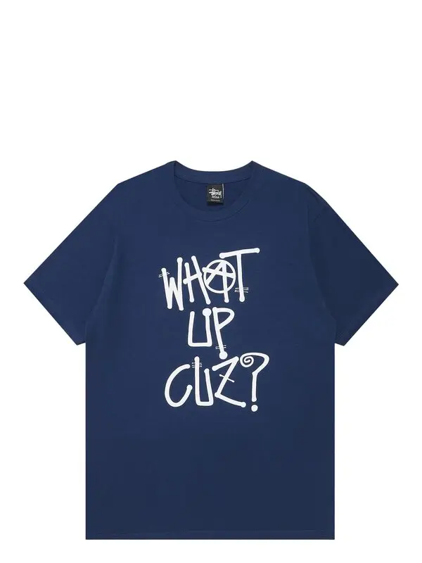 StÜssy What Up Cuz? Tee - Blue