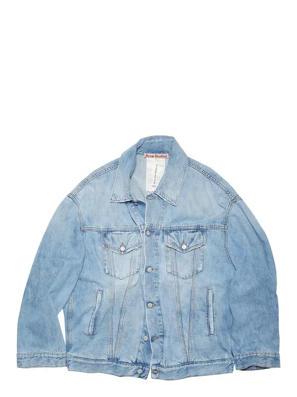 Acne Studios Cropped Denim Jacket - Blue