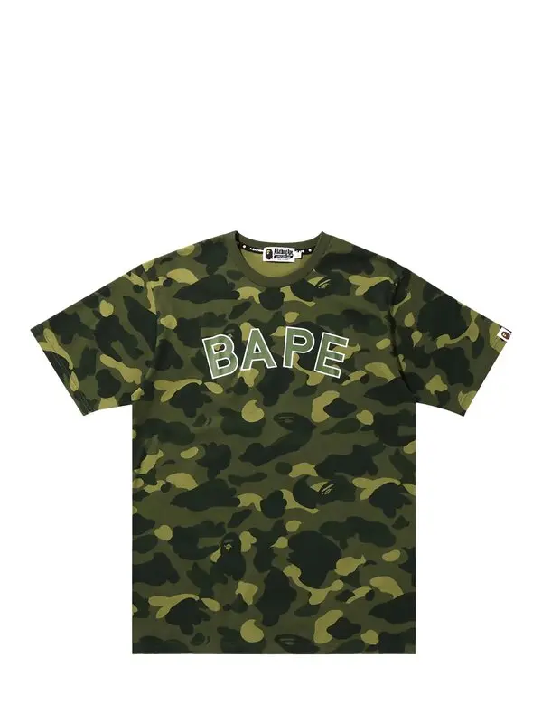 A BATHING APE Color Camo Tee - Green