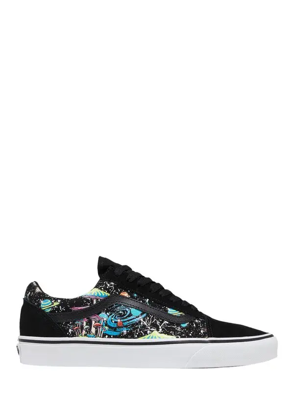 VANS Old Skool Glow In The Dark Psychedelic Space Sneakers - Black