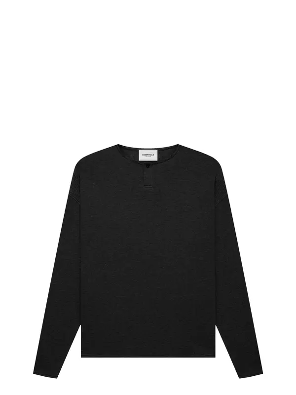 Fear Of God Thermal Henley Long-sleeve - Black