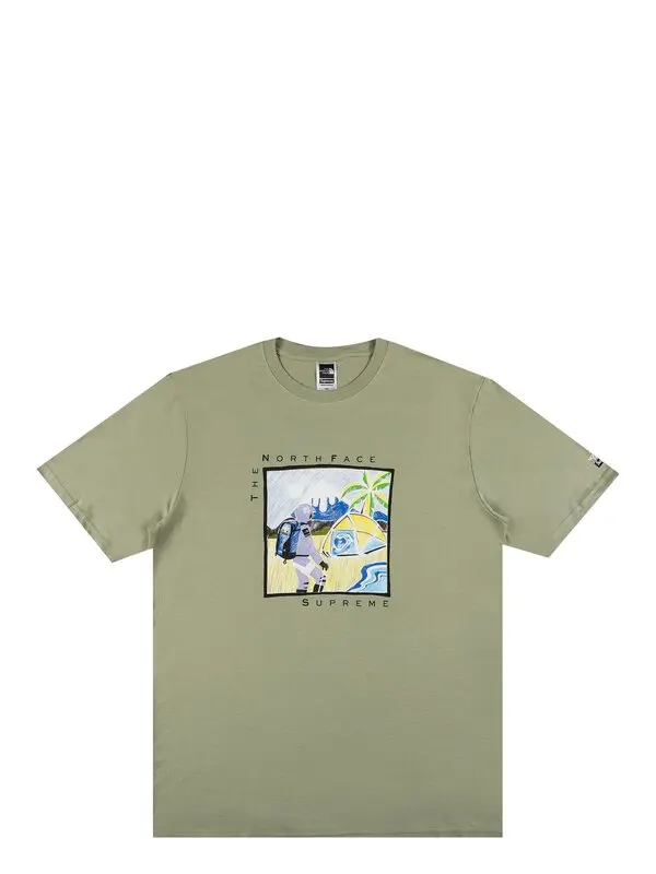 Supreme X The North Face Sketch Short-sleeve Top 'sage - Green
