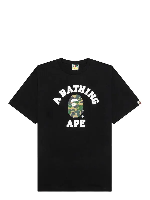 A BATHING APE Abc Camo College Tee - Black