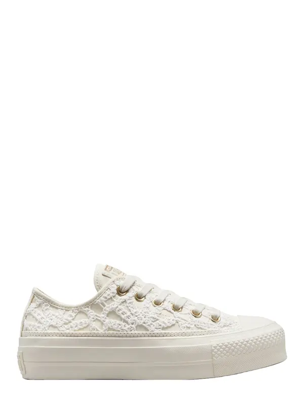 CONVERSE Chuck Taylor All Star Lift Platform Low Daisy Cord - White