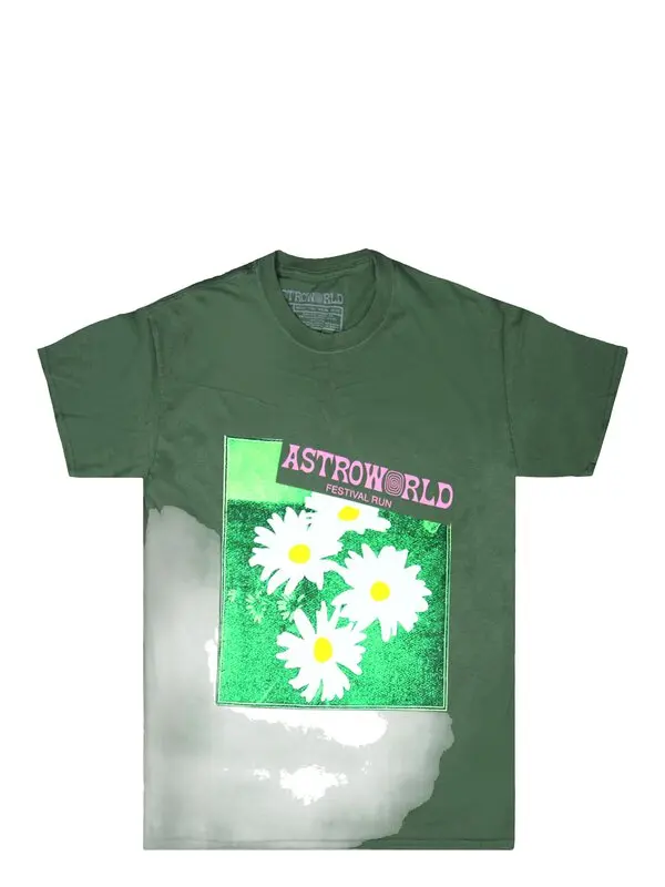 CACTUS JACK BY TRAVIS SCOTT Astroworld Festival Run Flower T-shirt - Green