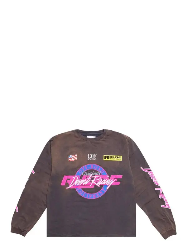 Rhude Desert Racing Long-sleeve Tee - Grey