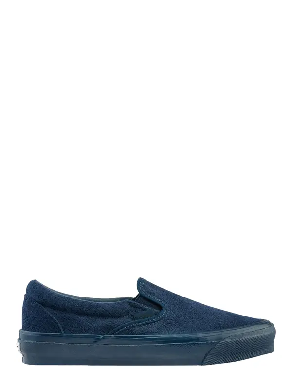 VANS Og Classic Slip-on Velvet Embroidery Leopard Dress Sneakers - Blue