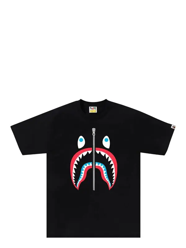 A BATHING APE Colors Shark Tee - Black