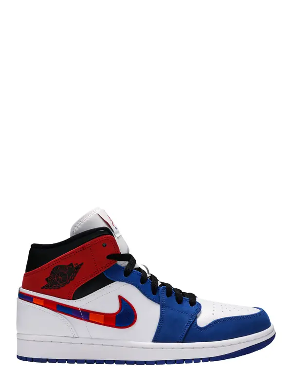 JORDAN 1 Mid 'multicolored Swoosh' Sneakers - Blue