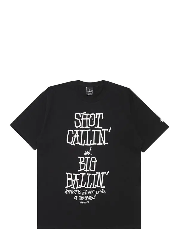 StÜssy Shot Callin' And Big Ballin' Tee - Black