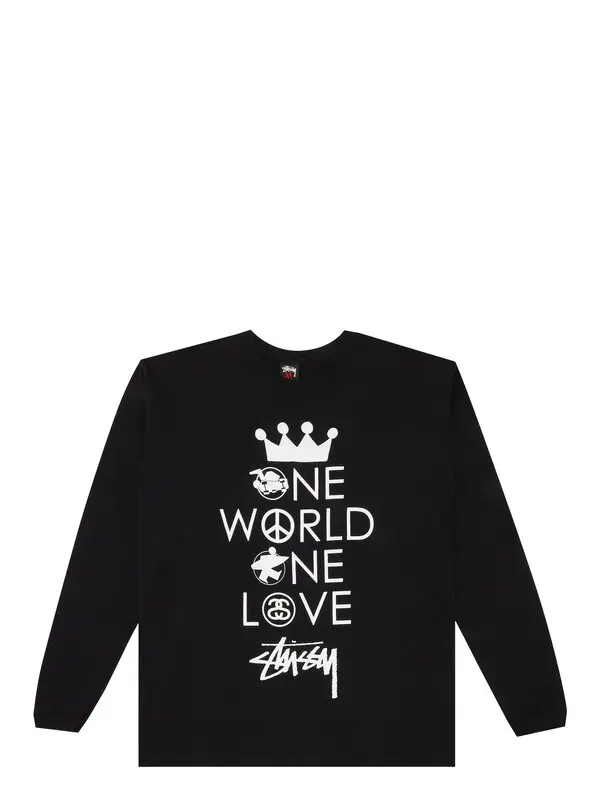 StÜssy Gear One World One Love Long-sleeve Tee - Black