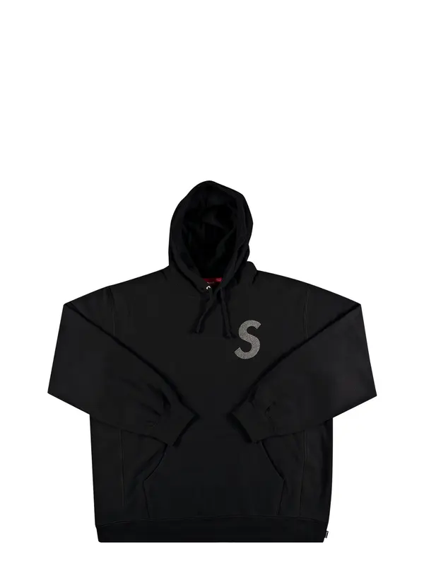 Supreme X Swarovski Logo Hooded Sweatshirt - Black