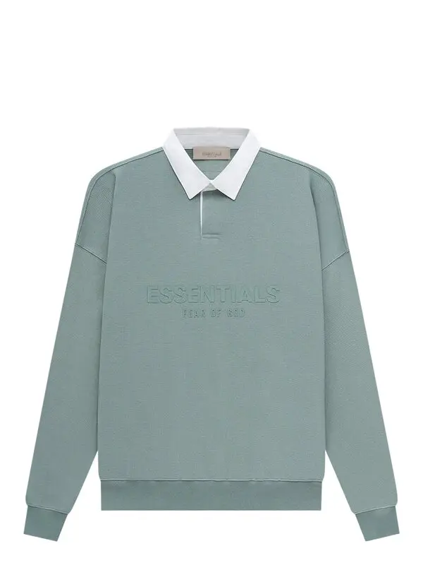 Fear Of God Waffle Henley Rugby 'sycamore - Green