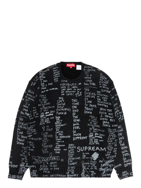 Supreme Gonz Poems Sweater - Black
