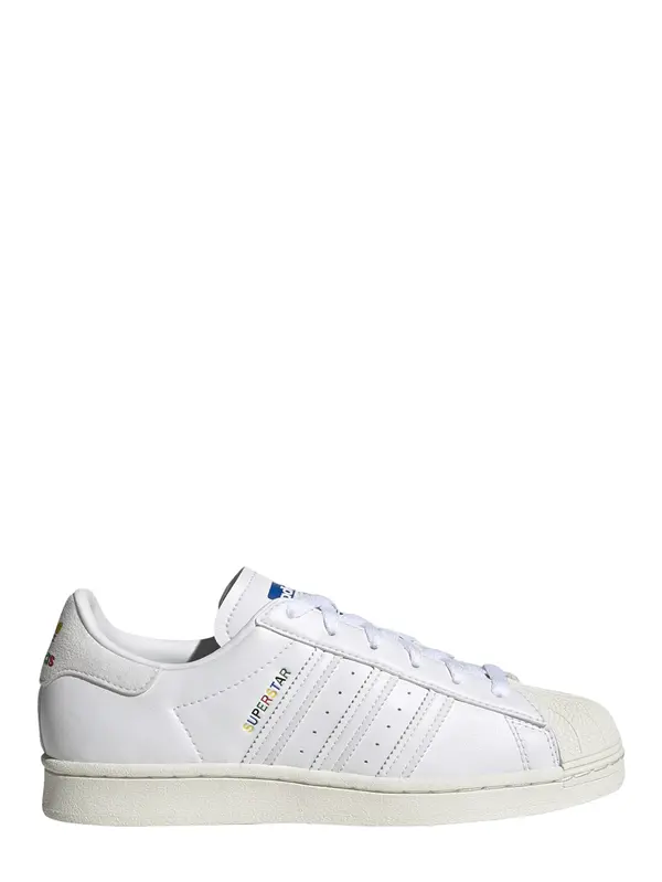 Adidas Superstar Rainbow Logo Sneakers - White