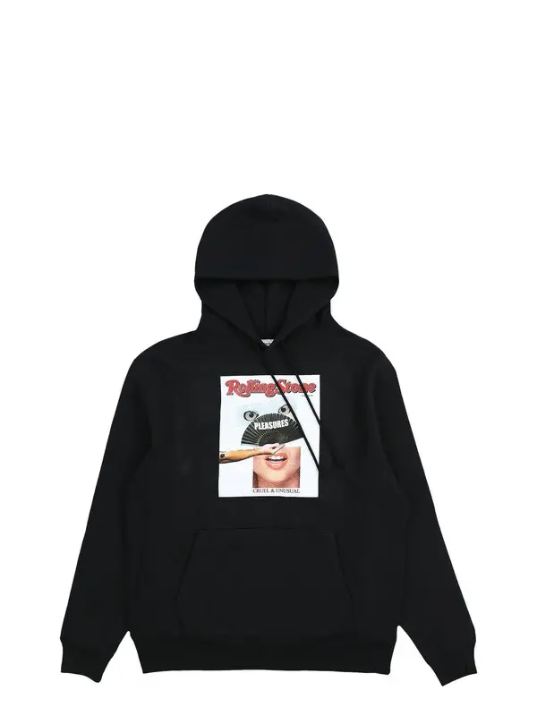 PLEASURES Rolling Stone Graphic Hoodie - Black