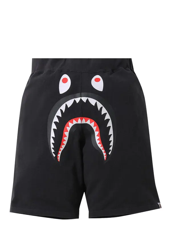 BAPE Shark Wide Sweat Shorts - Black