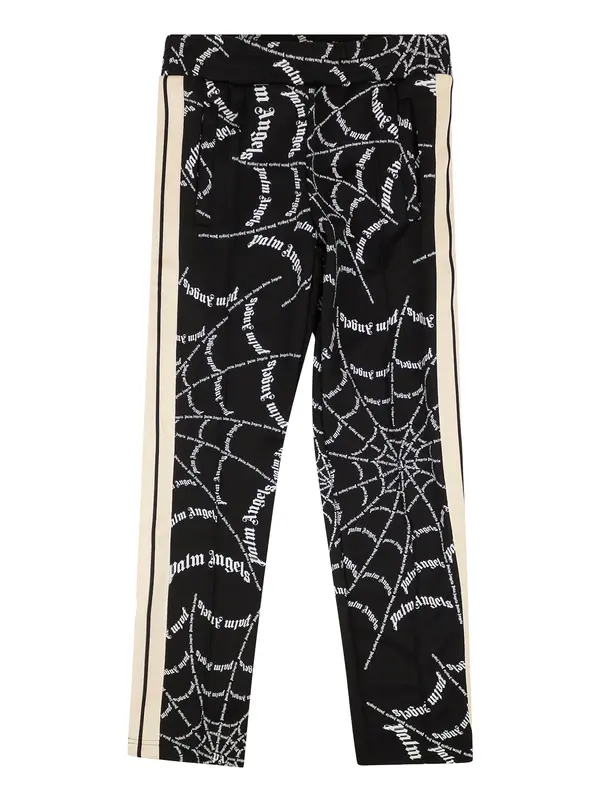 Palm Angels Spider Web Classic Track Pant /off White - Black