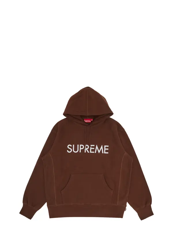 Supreme Capital Hooded Sweatshirt - Brown