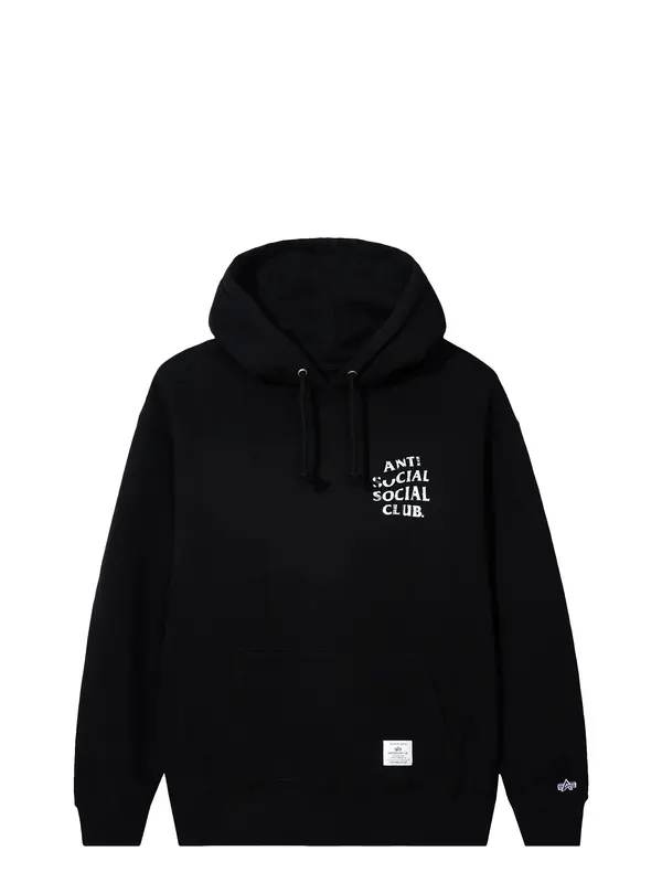 ANTI SOCIAL SOCIAL CLUB X Alpha Essential Hoodie - Black