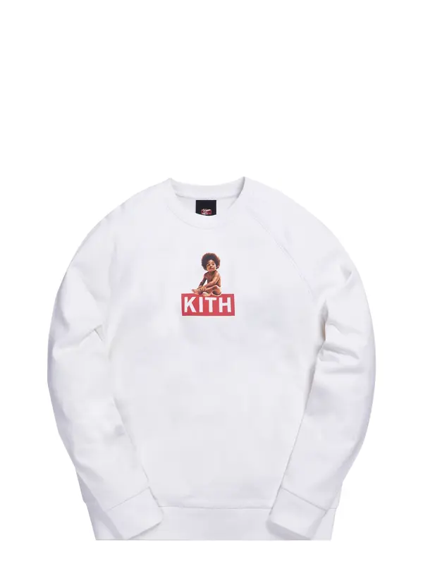 Kith X Biggie Classic Logo Crewneck - White