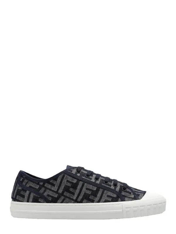 Fendi Domino Denim Sneakers - Blue