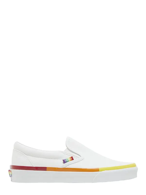 VANS Classic Slip-on With Rainbow Sole - White