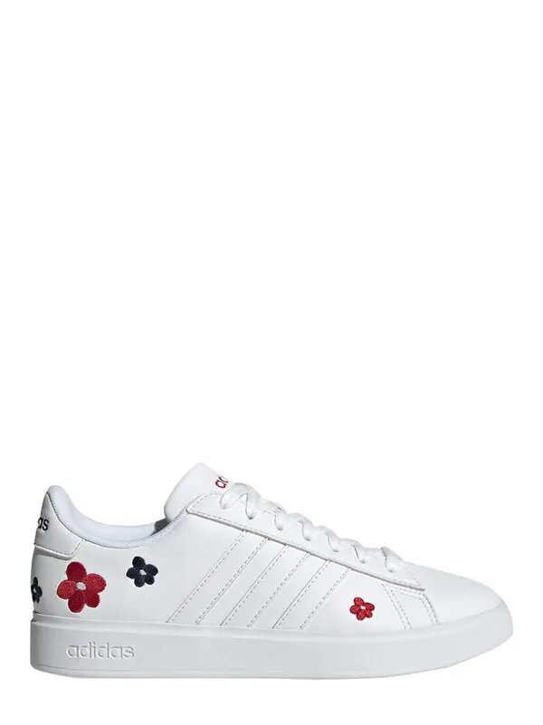 Adidas Grand Court Cloudfoam Floral Embroidery - White