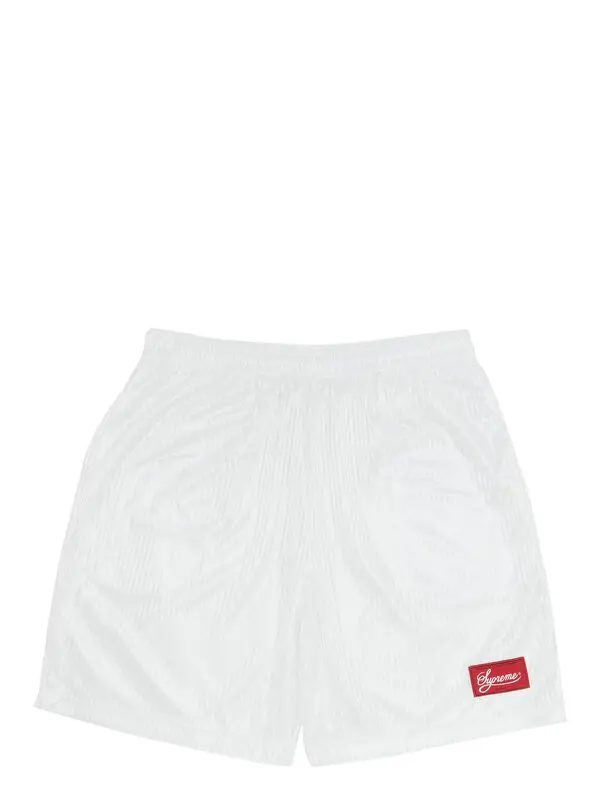 Supreme Gradient Mesh Stripe Baggy Short - White