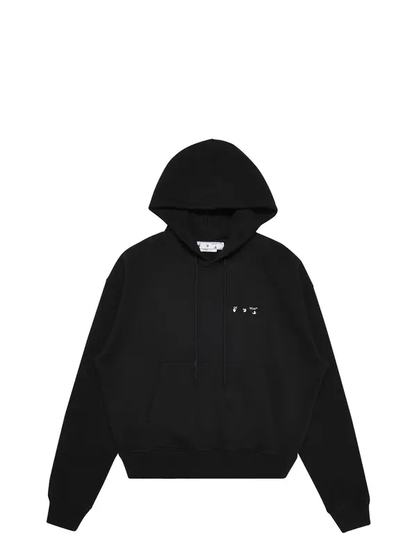 Off-White Caravag Paint Over Hoodie - Black