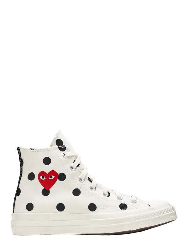 CONVERSE Comme Des Garçons Play X Chuck Taylor All Star 70 High Polka Dot - White