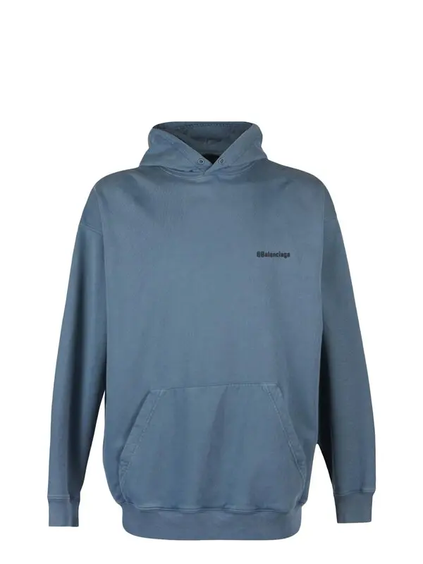 Balenciaga Bb Corp Hoodie - Blue