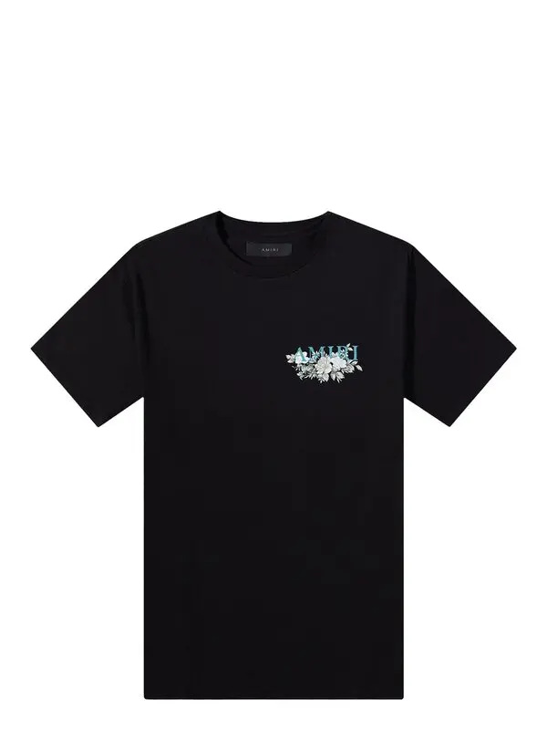 Amiri Floral Logo Tee - Black