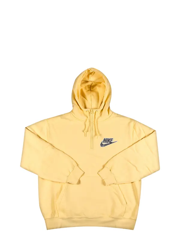 Supreme X Nike Half Zip Hooded Sweatshirt - Yellow