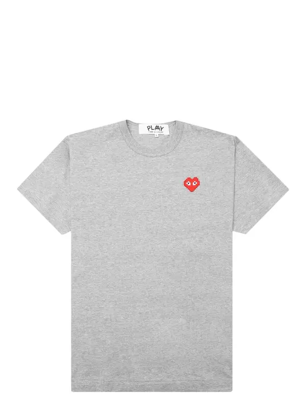 Play Comme Des Garcon X Invader Heart Tee - Grey