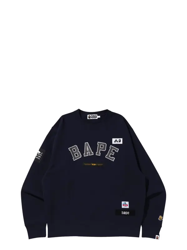 A BATHING APE Relaxed Fit Crewneck - Blue
