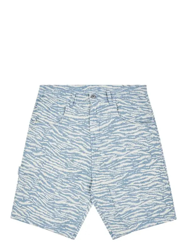PLEASURES Saturn Denim Shorts - Blue