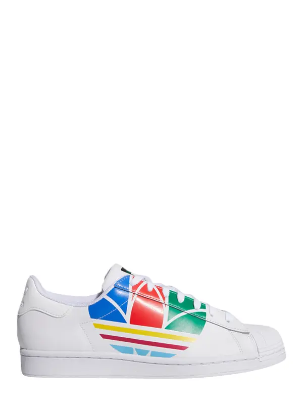 Adidas Superstar Pure Colorful Trefoil Sneakers - White